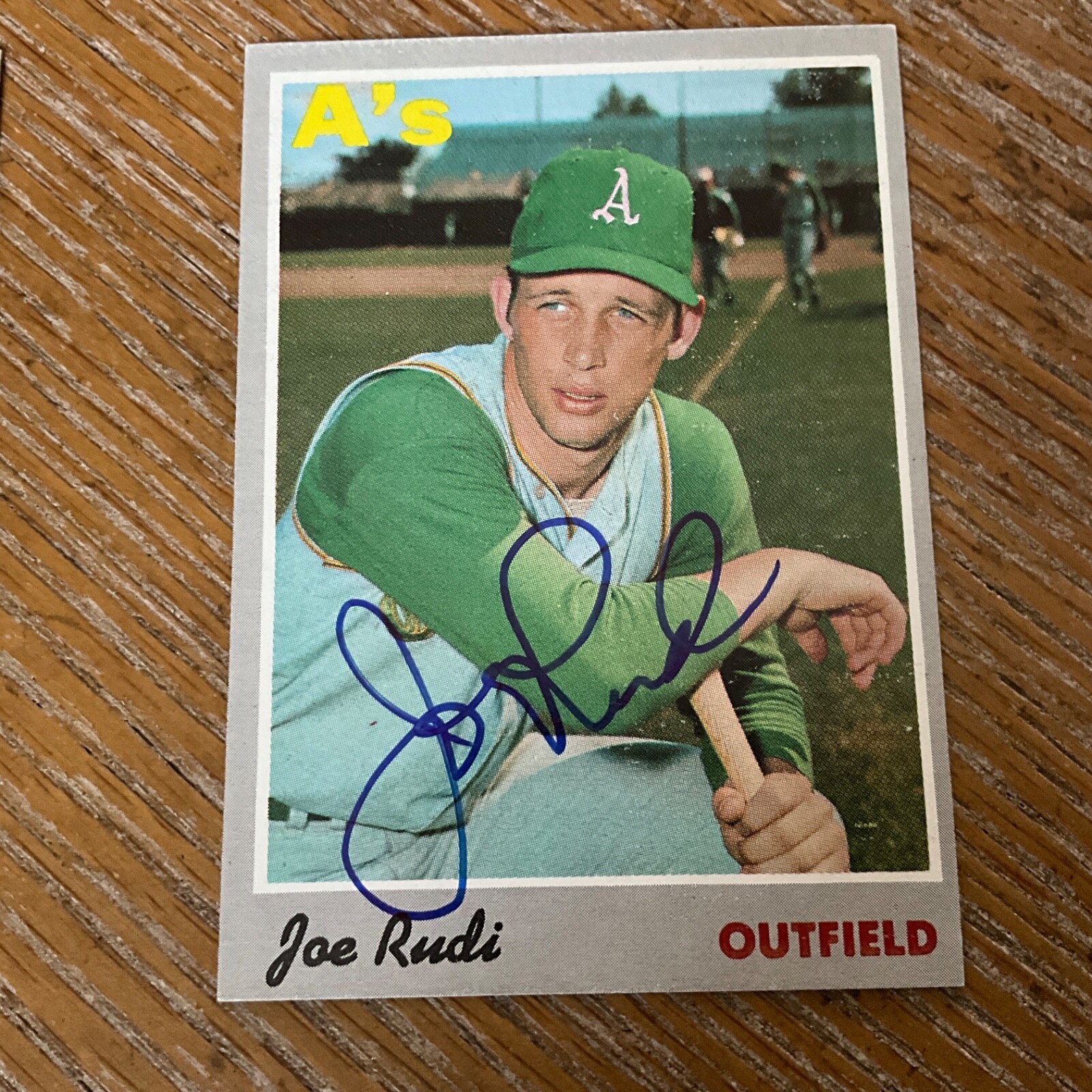 Autographed 1970 Topps JOE RUDI. #L-1 | eBay