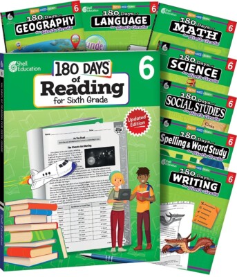 6th Grade 6 180 Days of Practice 8 Subject Curriculum Bundle Homeschool ...