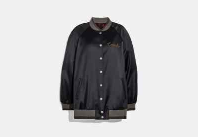 Coach Reversible Horse & Carriage Print Souvenir Varsity Jacket Sz 10 ...