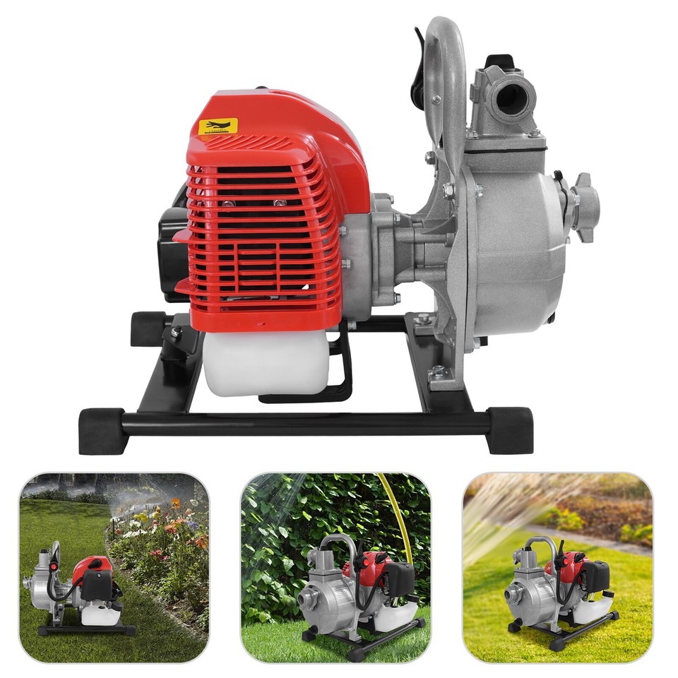 2 Stroke Gasoline Water Pump Gas-powered Semi-trash Irrigation Transfer ...