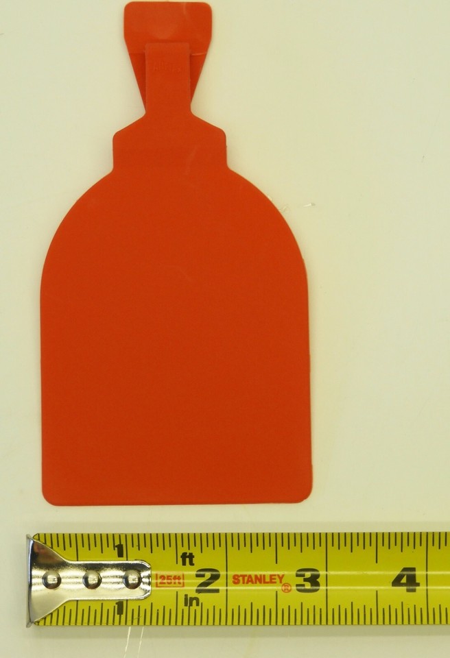 Allflex Maxi Advantage FeedLot Tags RED 2-3/4" x 5-1/2" Cattle Cow (50 ...