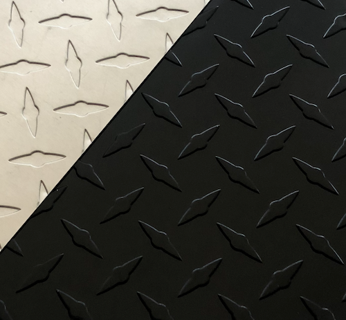 18 Black Aluminum Diamond Plate