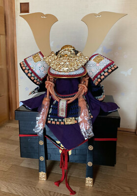 63cm SAMURAI Japanese GOGATSU YOROI KABUTO Helmet BITSU | eBay