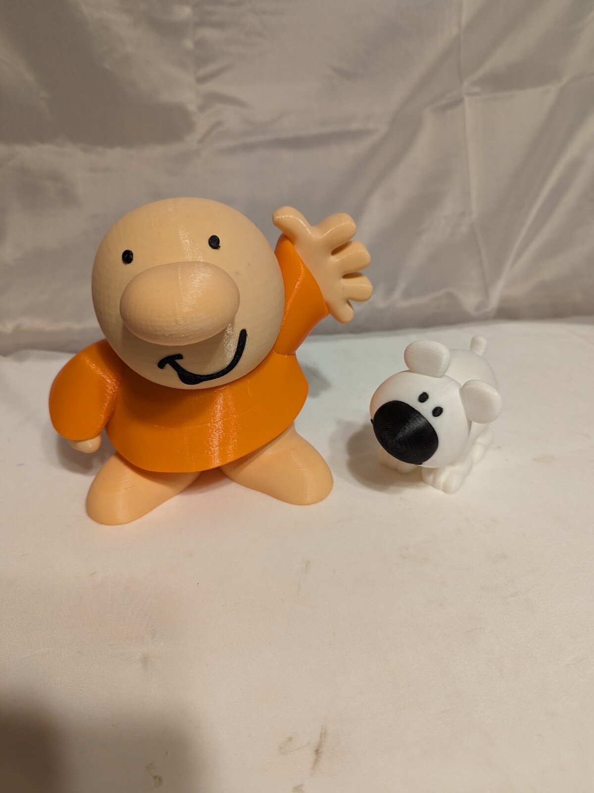 6" Ziggy And Fuzz The Dog Cartoon Characters Figurines Orange Shirt | eBay