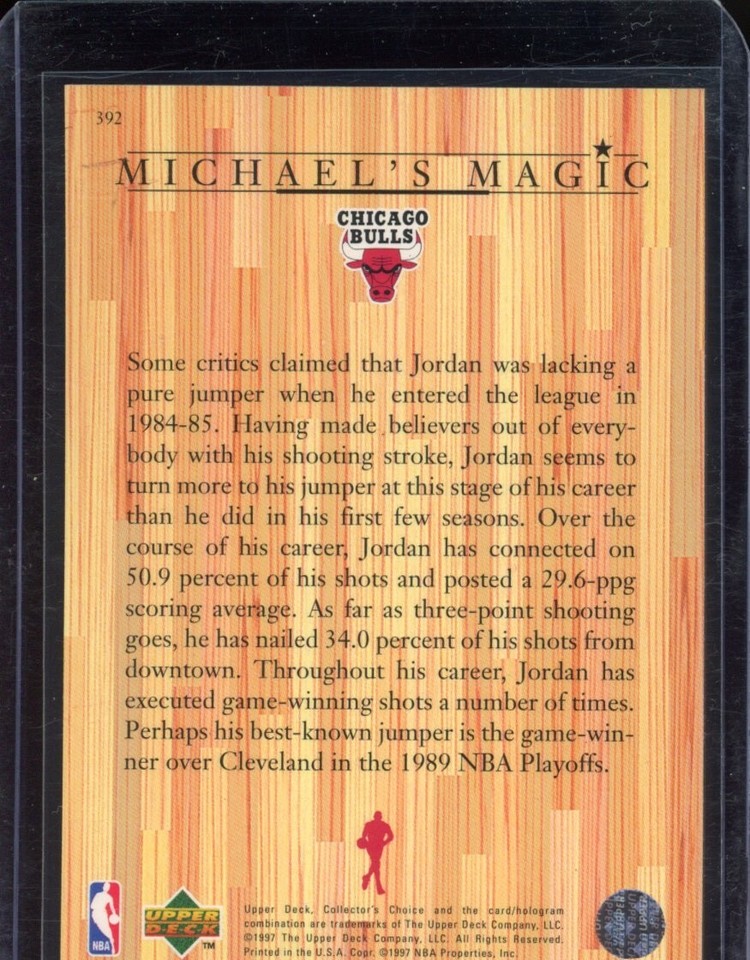 1997-98 Upper Deck Collector’s Choice Michael Jordan Michael’s Magic #392 Bulls | eBay