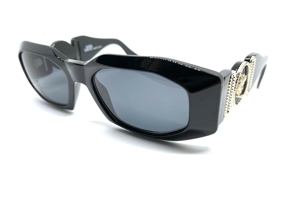 RARE Gianni Versace Mod.414/B Col.N52 Black Silver Vintage Sunglasses ...