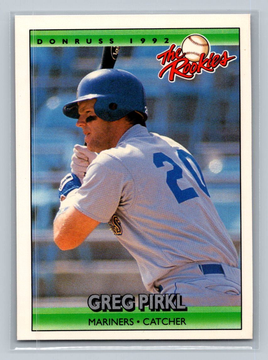 1992 Donruss The Rookies Greg Pirkl #96 Baseball Seattle Mariners ...