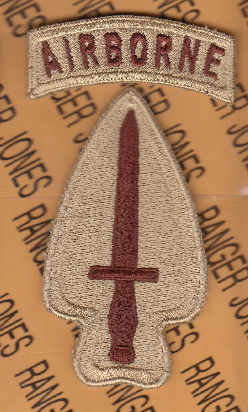 US Army Special Operations Cmd Airborne USASOC desert Theater DCU patch ...