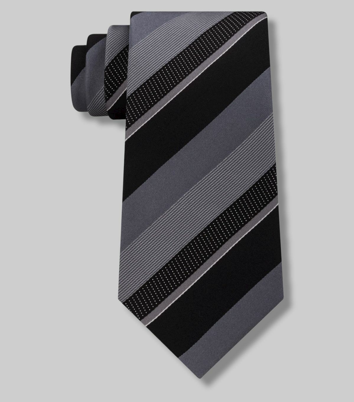 $56 Kenneth Cole Reaction Men's Black Stripe Slim Silk Neck Tie 57 X 3 ...