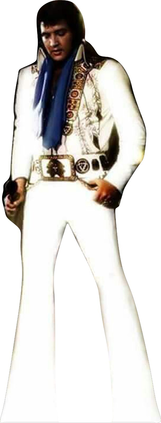 Elvis Presley Blue Scarf 72" Tall Life Size Cardboard Cutout Standee ...