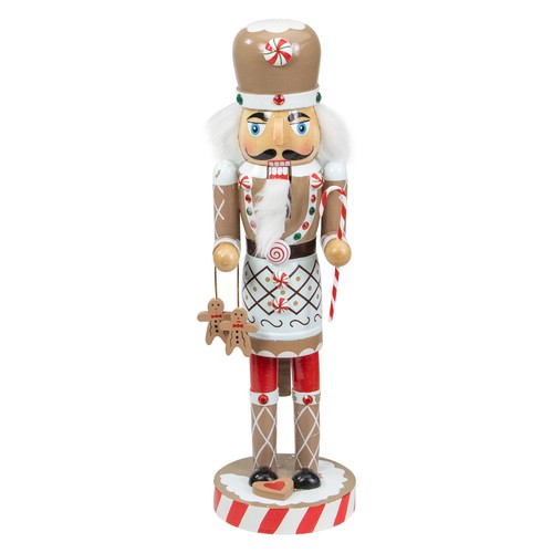 14" Beige and Red Gingerbread Chef Christmas Nutcracker | eBay