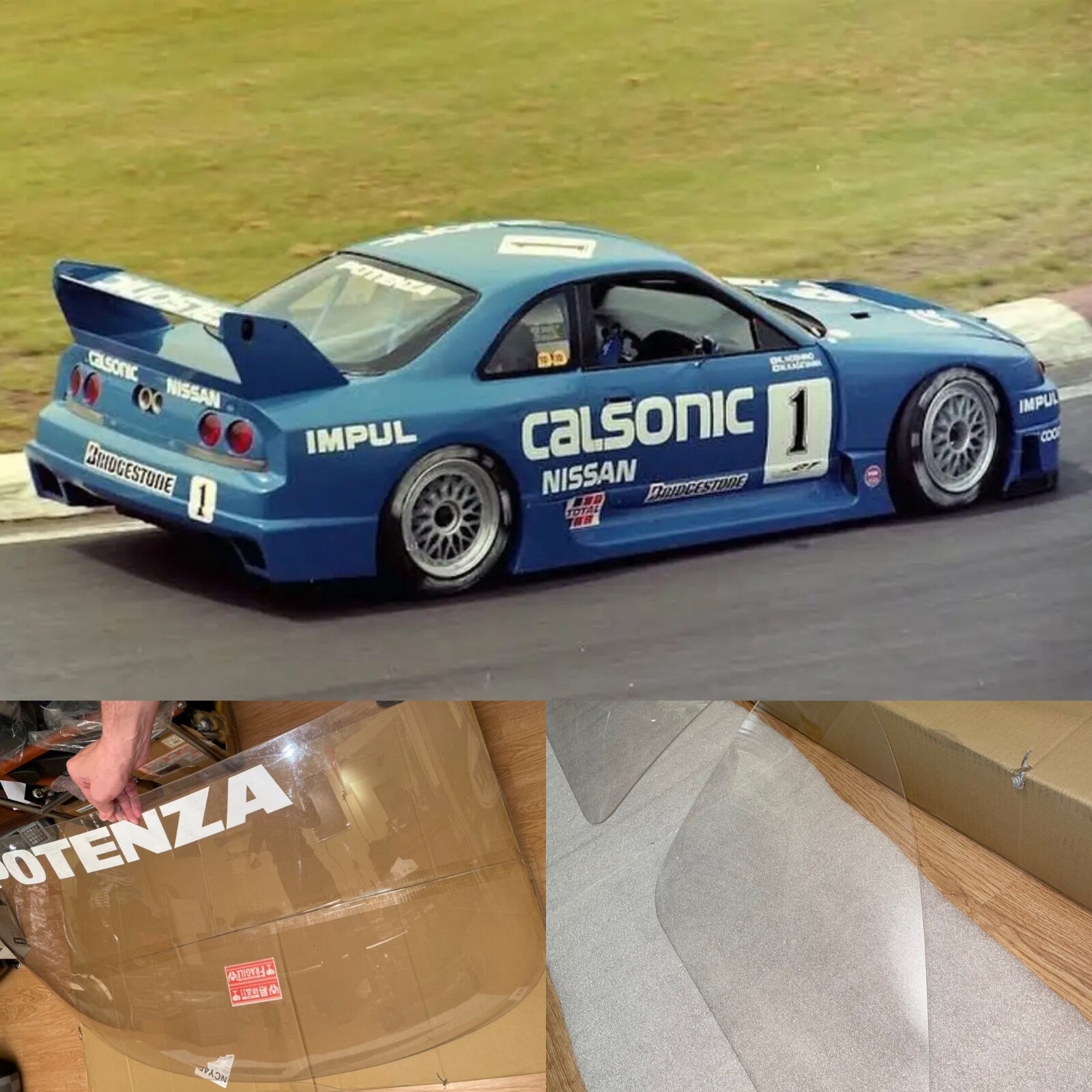 Calsonic Nismo JGTC Rear Window Skyline GTR R33 BCNR33 Rare 90s Glass ...