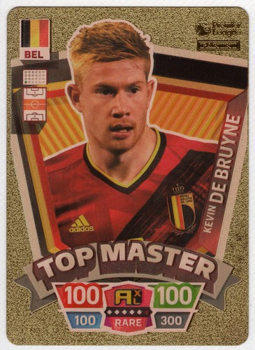 2022 PANINI WORLD FOOTBALL STARS GOLD TOP MASTER CARD Kevin DE BRUYNE ...