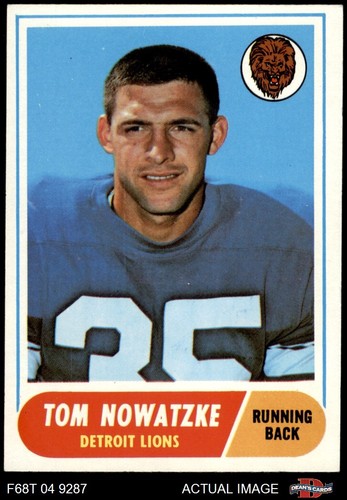 1968 Topps #78 Tom Nowatzke Lions Indiana 6 - EX/MT | eBay