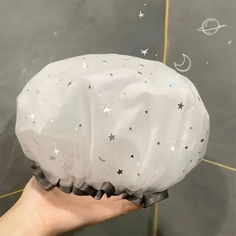 Shower Cap Reusable Bathing Hat | eBay