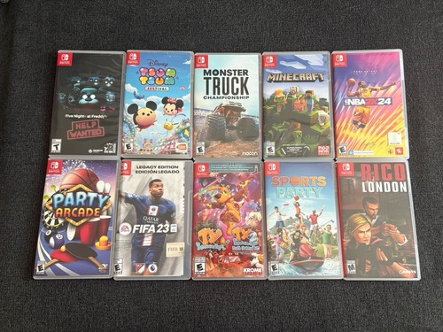 Nintendo Switch Game Lot of 10 Games - Minecraft, Fnaf, Ty The ...