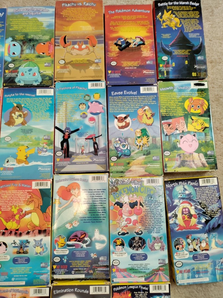 26 Pokemon VHS Tape Lot Indigo League Viz Video Ninfendo Complete ...