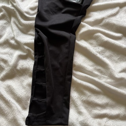 Love Criss Cross Lattice Leg Leggings Womens Sz 1xl Black Stretch Pants ...