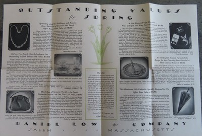 1920s Daniel Low & Co. Salem MA Mail Order Brochure w/ Order Form ...