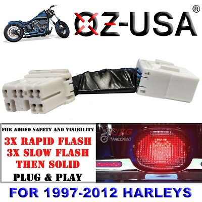 Brake Strobe Flasher module plug & play Harley safety stop relay Tail ...
