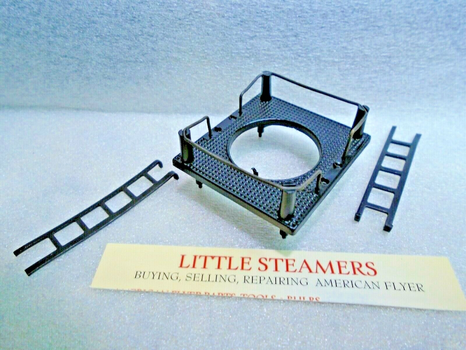 TANK CAR PLATFORM BLACKENED RAILS & 2 LADDERS AMERICAN FLYER SINGLE ...