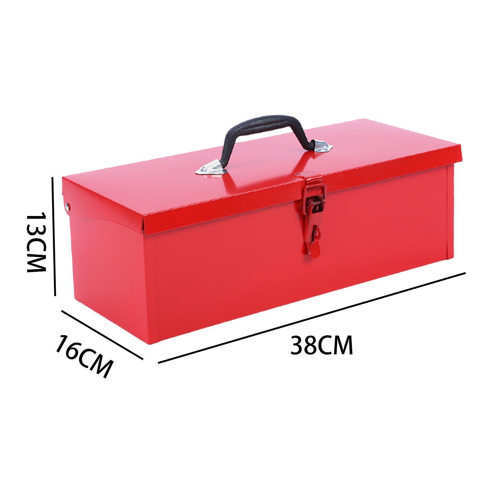 Hand Tool Case Iron Tool Box Hardware Storage Tool Chest Easy Access ...