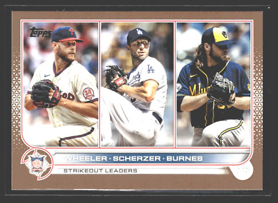 2022 Topps Series 1 #127 National League Strikeout Leaders Gold /2022 ...