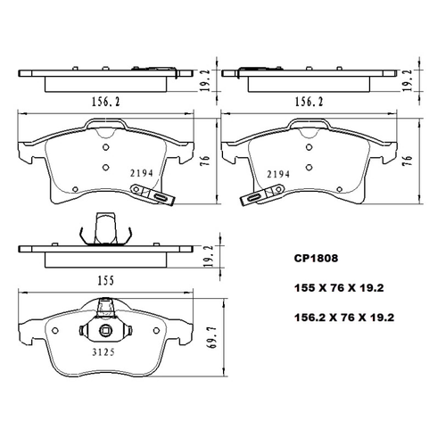Premier Front Ceramic Brake Pads DB1676 CP1676 suits Audi Q7 06 On, Cayenne 03 | eBay