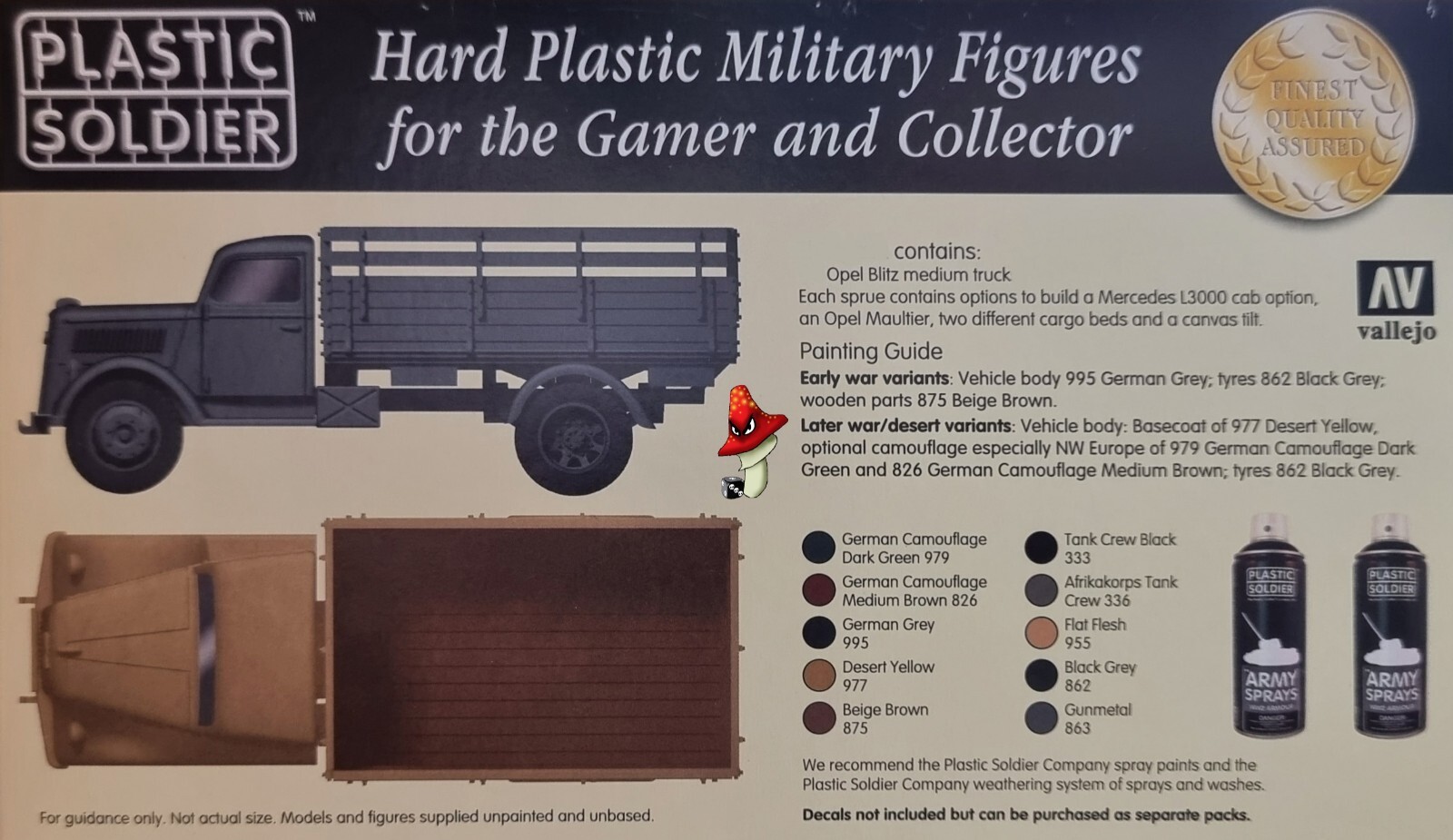 Plastic Soldier Company 15mm WWII German Medium Truck 1 x Sprue Unboxed ...