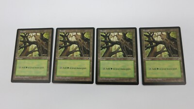 4x FOREST TEMPEST BASIC LAND MTG MAGIC THE GATHERING BASIC LAND X4 NM ...