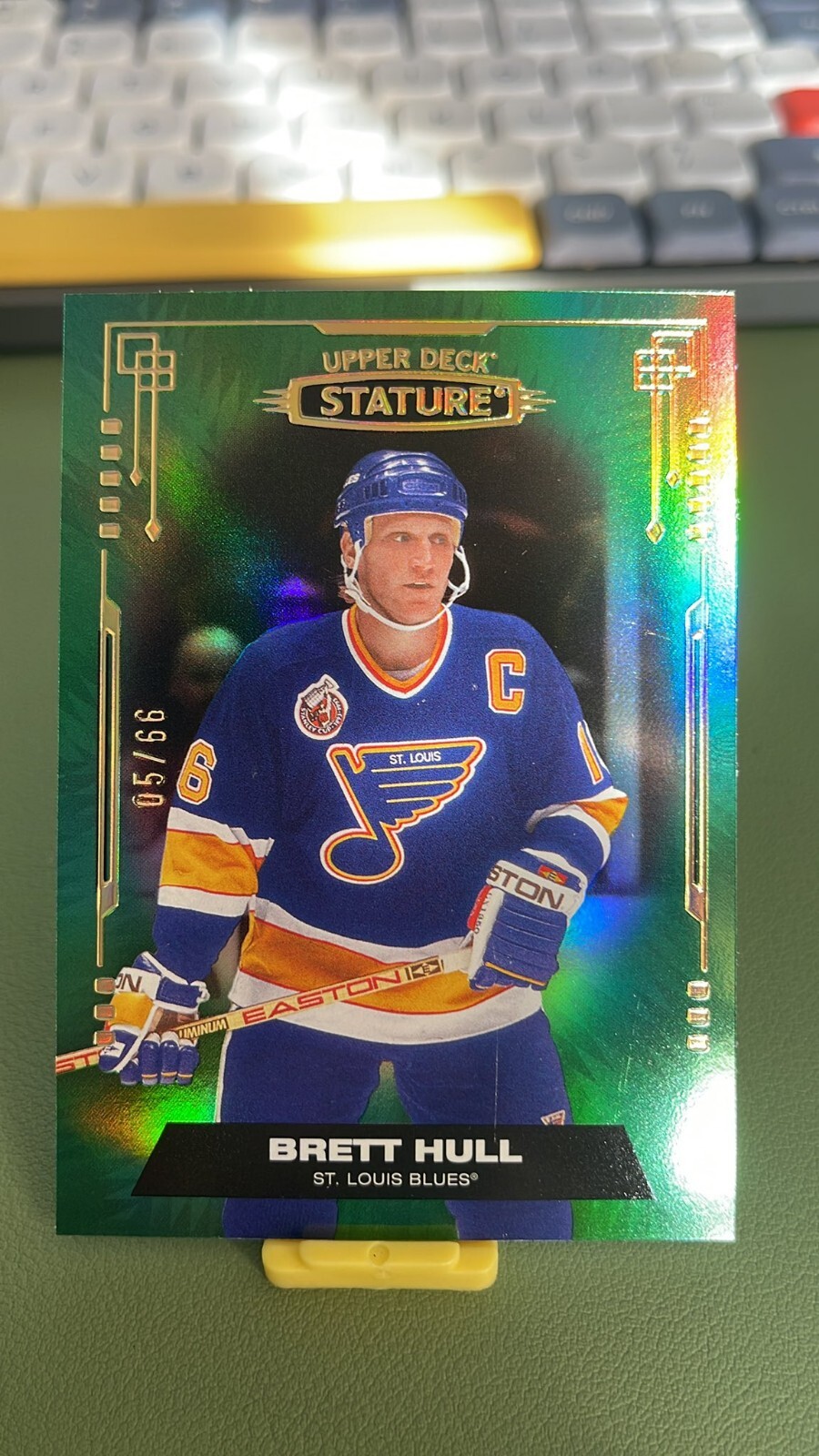 2021-22 Upper Deck Stature - Green Photo Variant #13 Brett Hull /66 for ...