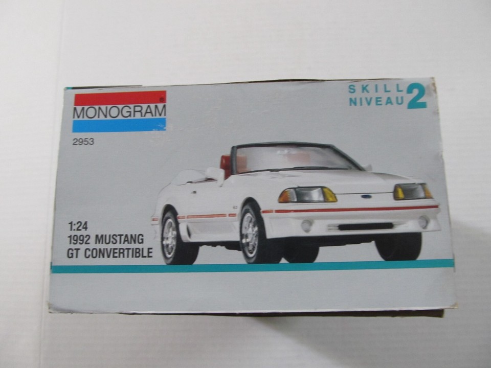 MONOGRAM 1992 MUSTANG GT CONVERTIBLE / 1:24 SCALE - NEW - OPEN BOX - | eBay