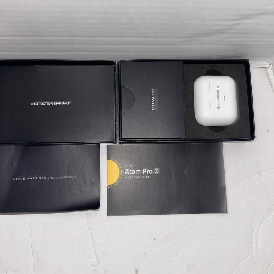 Audien ATOM PRO 2 Wireless Rechargeable OTC Hearing Aid For Parts Fast ...