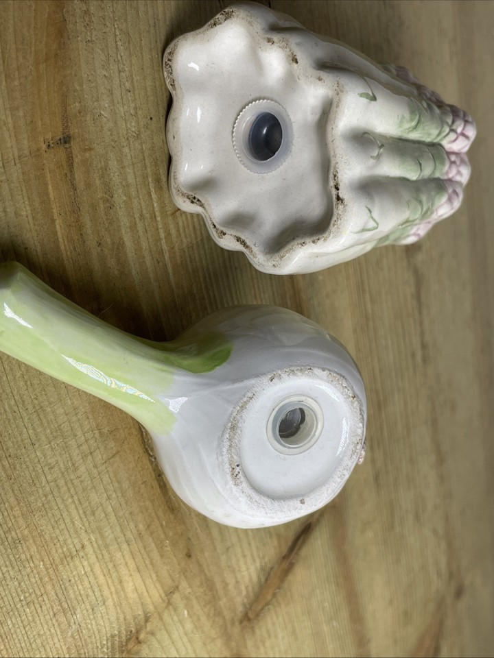 Novelty Vegetable Asparagus & Spring Onion Themed Salt & Pepper Shaker ...