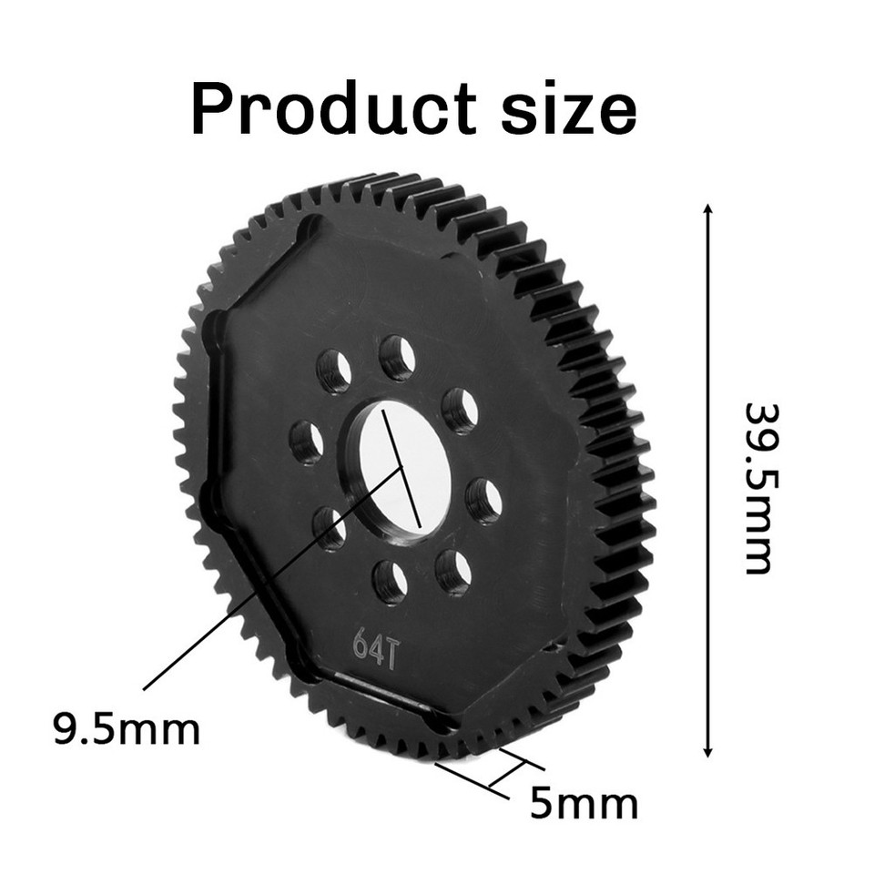 Metal (64T)51356 Module Spur Gear for TT-02TYPETT02D TB05 TB07 RC ...