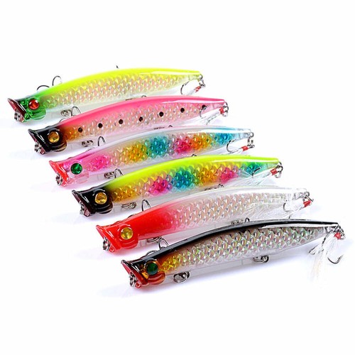 6x Popper Poppers 11.7cm Fishing Lure Lures Surface Tackle Fresh ...