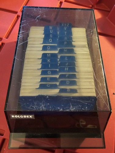 Vintage Rolodex VIP 24C Business Card File Box A-Z Phone Index Address ...