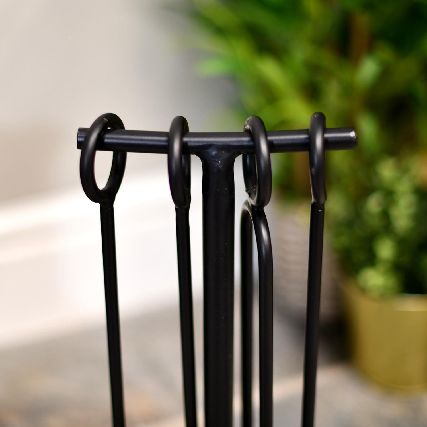 Black Country Metal Works Middleton Cast Iron Companion Set - Black ...