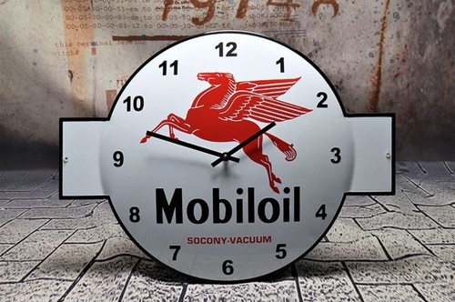 Mobiloil Enamel Sign Old Garage Mobil Oil Petrol Automobilia ...