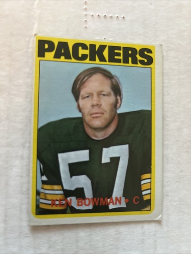 1972 Ken Bowman Green Bay Packers Topps Football Card #58 | eBay