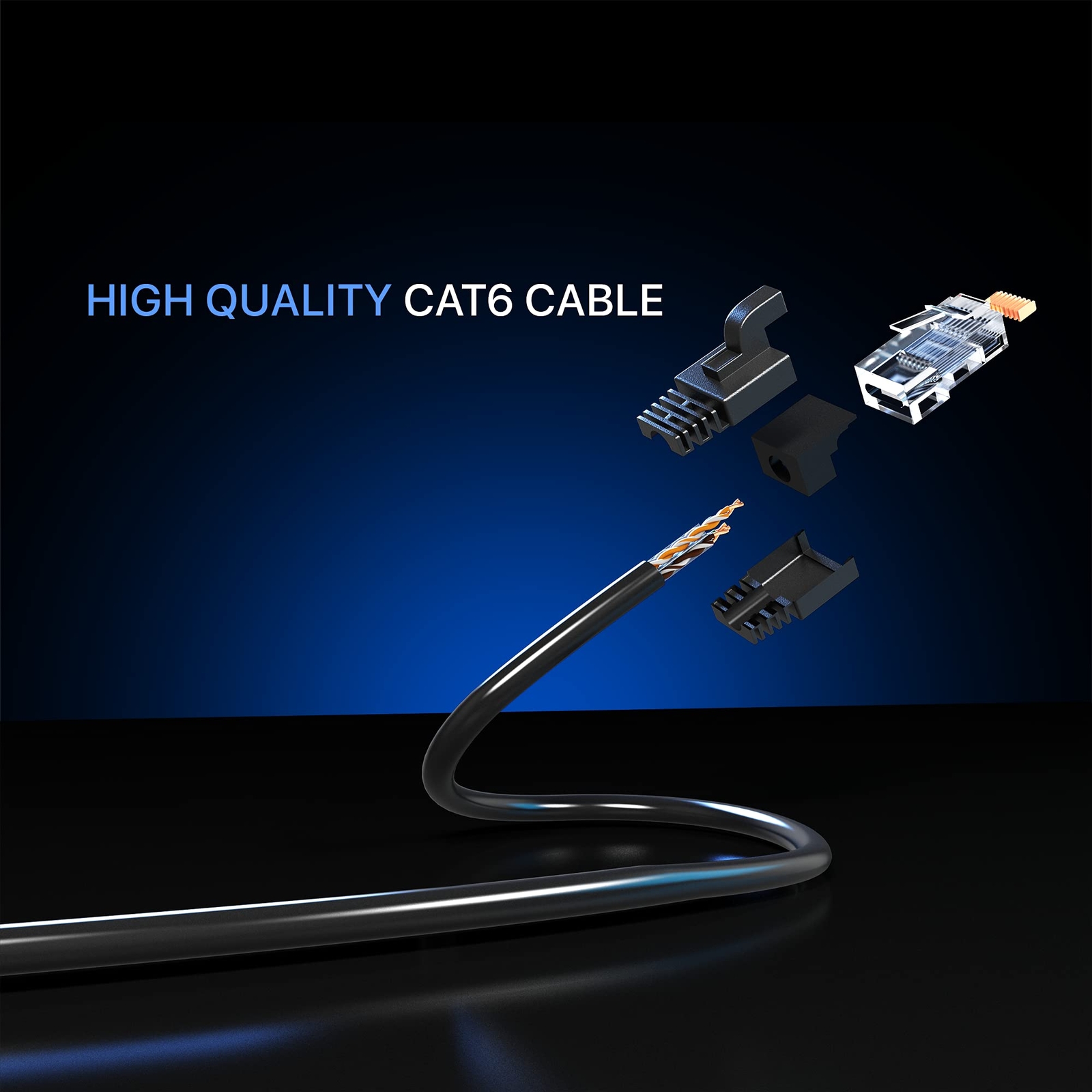 Ethernet Cable 150 Ft Cat6 High Speed Internet Network Lan Cable Cord ...