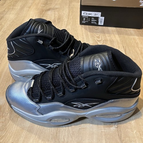 Reebok Question Mid I3 Allen Iverson BRAND NEW GX7925 Black Silver Mens ...
