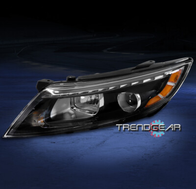 For 2014-2015 Kia Optima LED Tube Projector Headlight Lamp Black Driver ...