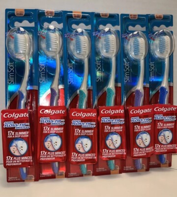 Colgate Soies Floss-Tip Bristles Toothbrush, Soft, 17x Slimmer - Pack ...