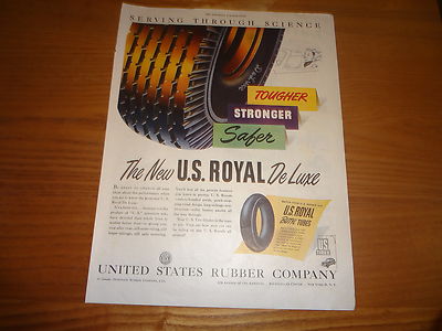 1946 U.S. Royal Tires Vintage Magazine Ad "Tougher, stronger, safer" | eBay