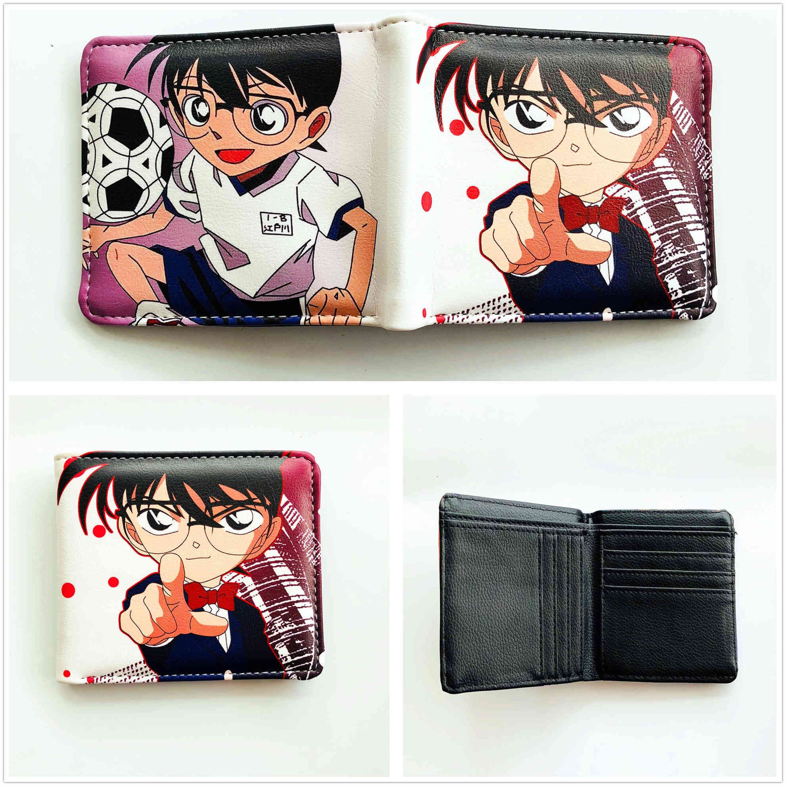 Multi Style Detective Conan Anime Wallet Mens Boys Free Tracking | eBay