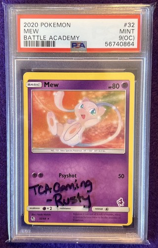 PSA 9(OC) 2020 Pokémon Mew Battle Academy #32 Mint Population 1 TCA ...