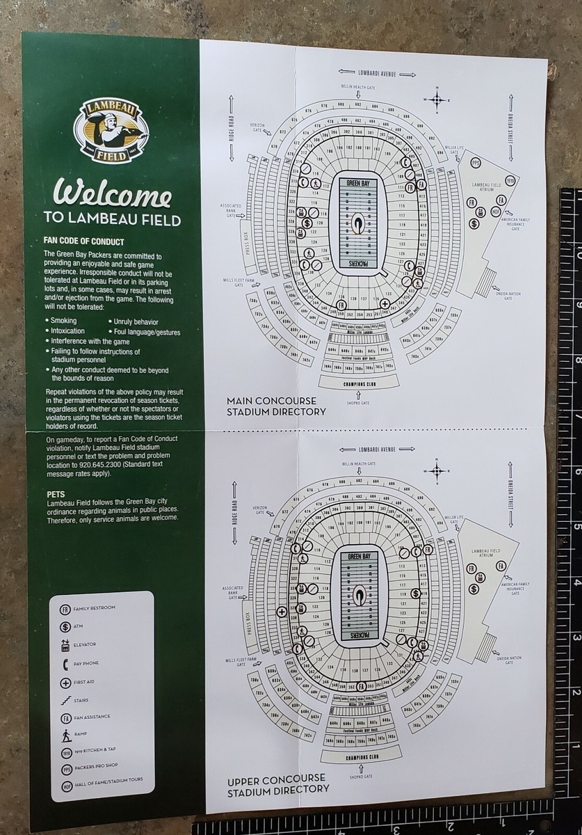 Detailed Map Of Lambeau Field