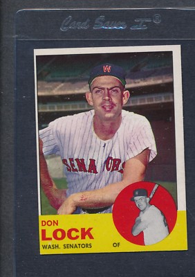 1963 Topps #047 Don Lock Senators EX *2067 | eBay