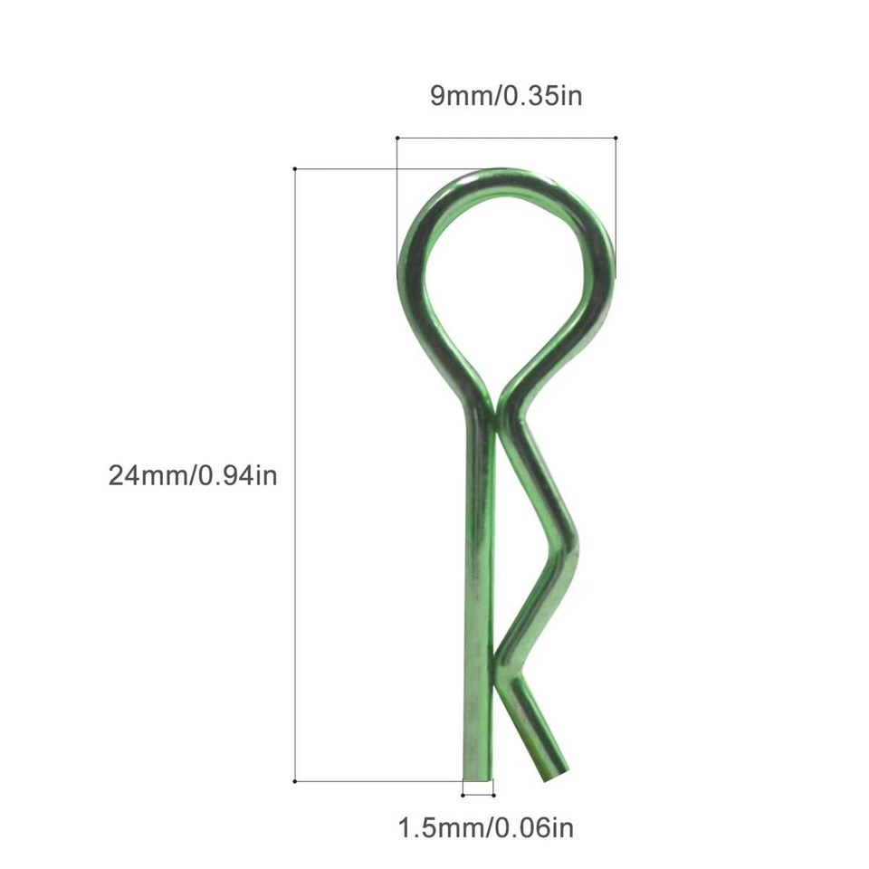 180pcs Universal RC Body 1.5mm x 24mm, Black, gold, green, blue, silver ...